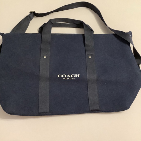 Coach | Bags | Coach Weekender Bag Duffle Gym Dark Blue Felt Fragrance ...